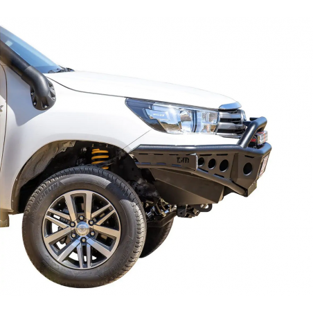 TJM CHASER BULL BAR BLACK STEEL TOYOTA HILUX REVO
