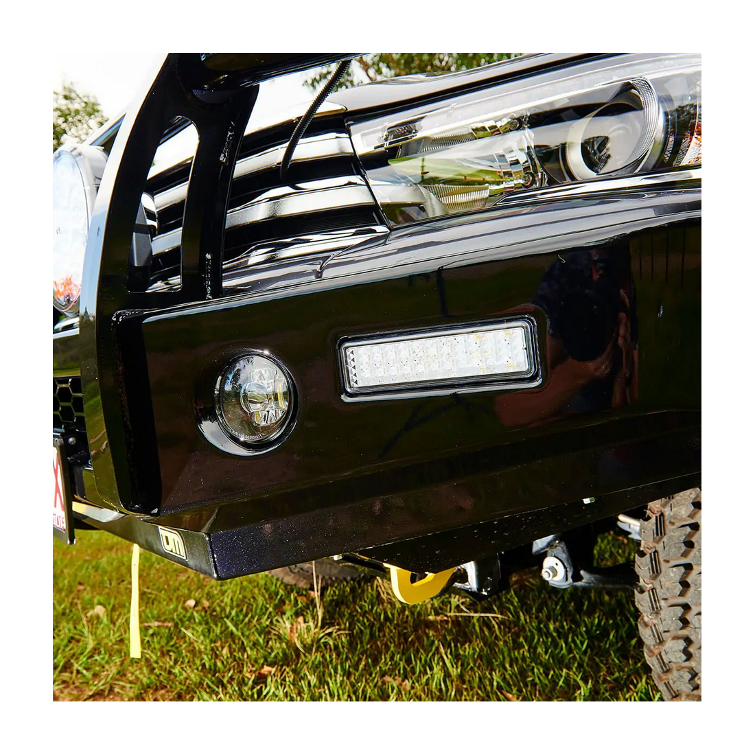 TJM OUTBACK BULL BAR BLACK STEEL T13-TOYOTA HILUX REVO ROGUE