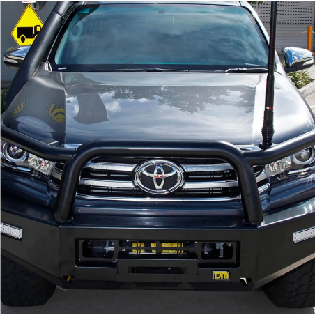 TJM TRADESMAN BULL BAR BLACK STEEL T15 - TOYOTA HILUX REVO ROGUE