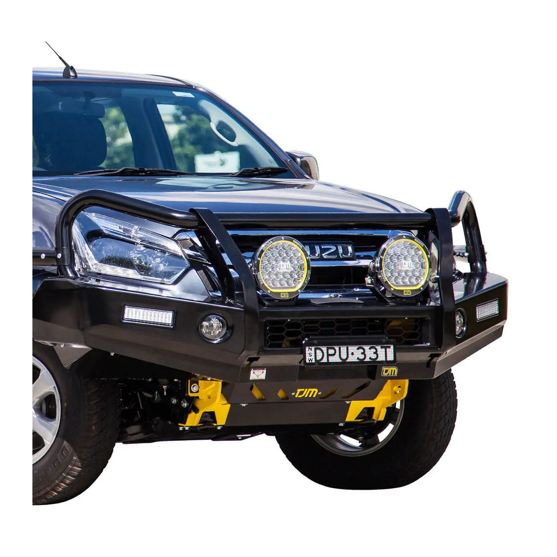 TJM OUTBACK BULL BAR BLACK STEEL T13 ISUZU D-MAX 2017-2020