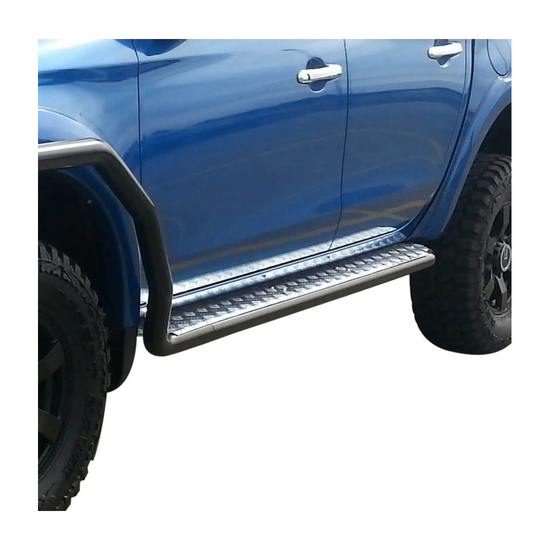 TJM SIDE STEPS MODULAR STEEL BLACK 63MMM MITSUBISHI TRITON 2015-2022 ON